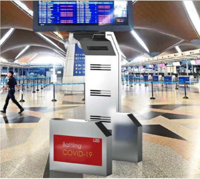 Sanitizing spray gate - Speed Solution